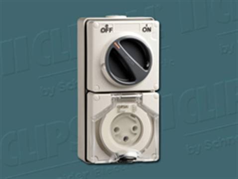 15A 3P 250V GREY IP66 SWITCH SOCKET OUTLET
